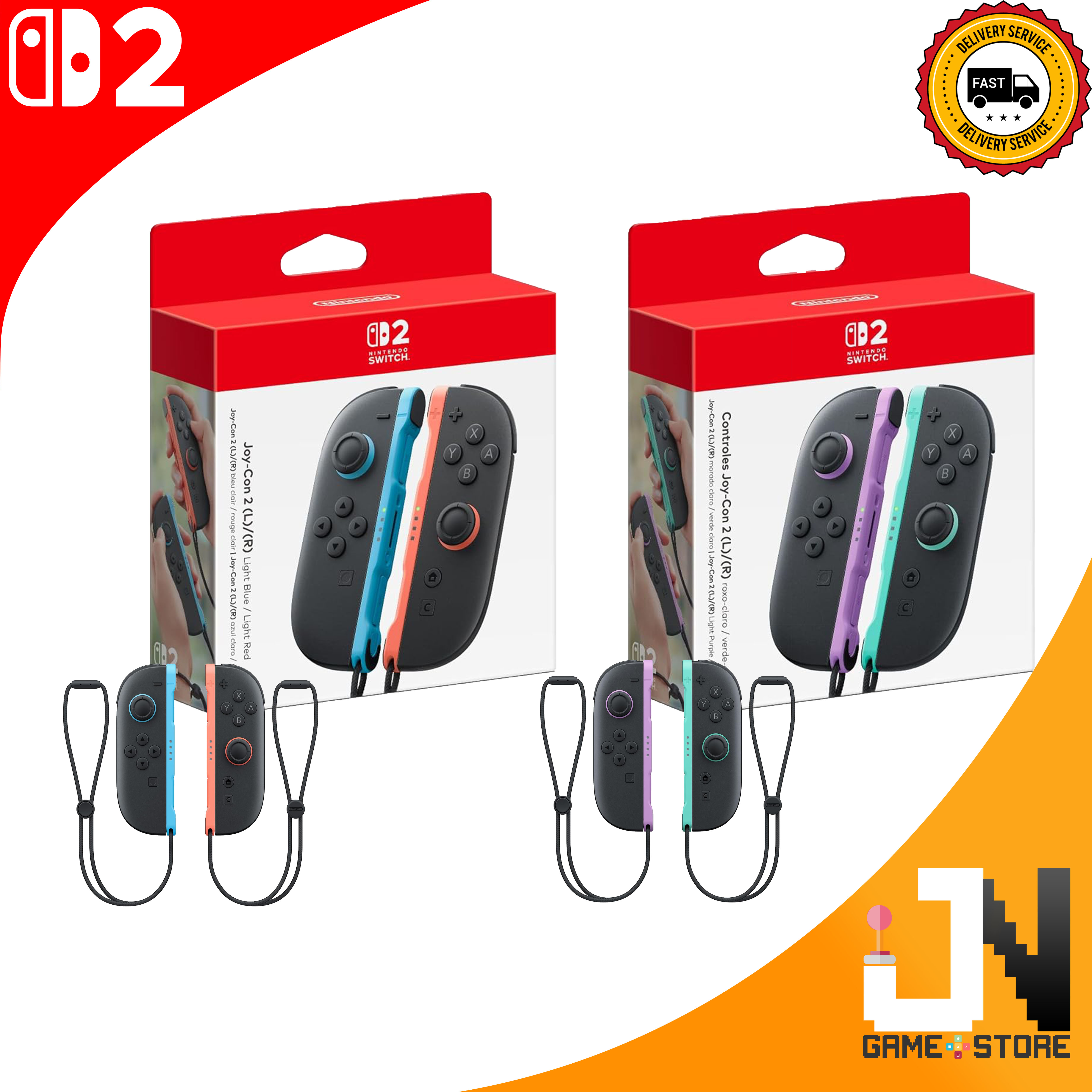 Nintendo Switch 2 Official Joy Con Joy-Con Controllers Light Blue/Light ...