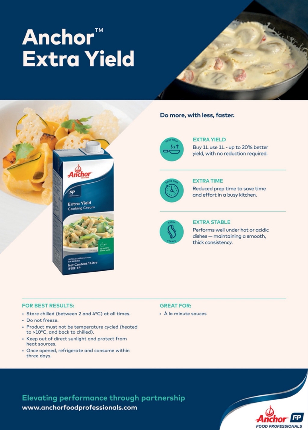 INSTANT DELIVERY - ANCHOR EXTRA YIELD COOKING CREAM 1L FOR CREAMY PASTA ...