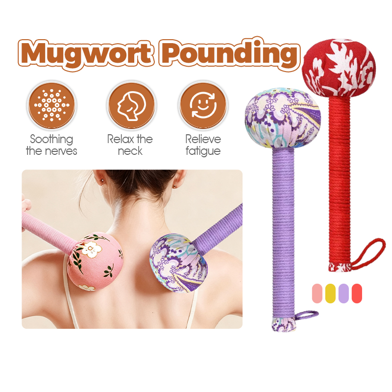 Mugwort Massage Hammer 26/31cm Pure Handmade Artemisia Hand-held Health ...