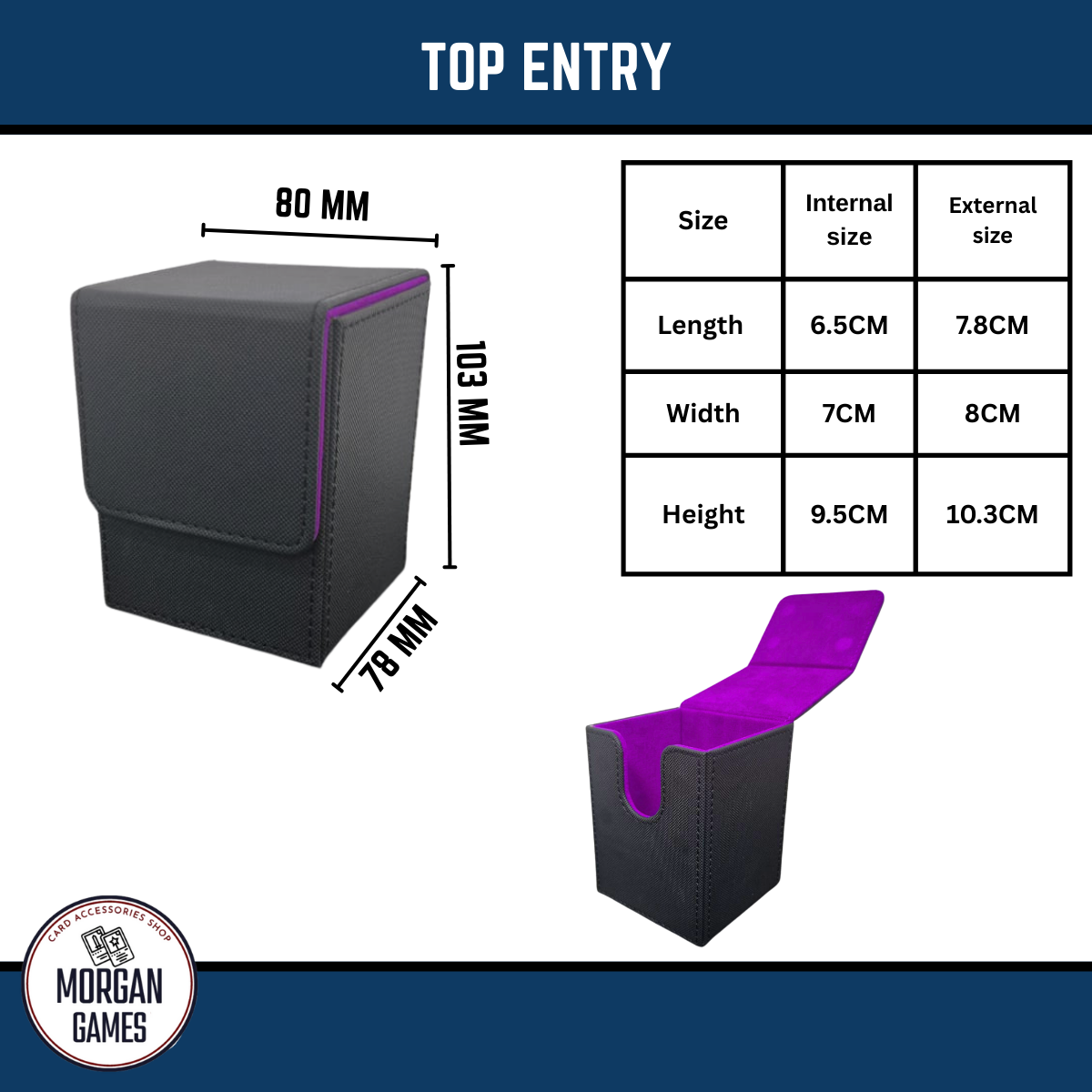 【Morgan Games】[Ready Stock] PU Leather Deck Box 100+ | Side Entry / Top ...