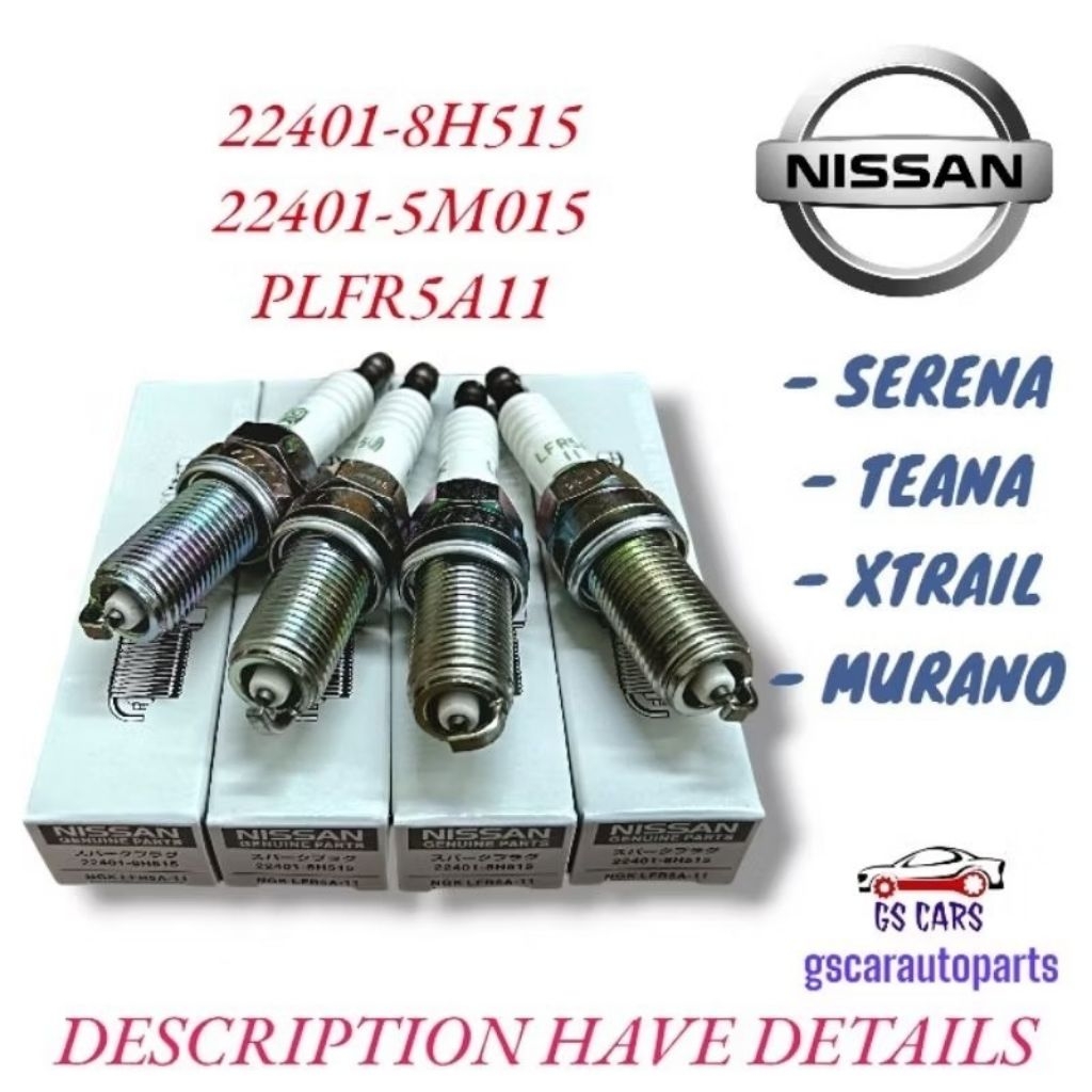 4pcs set Nissan engine spark plug serena C24/teana J31/xtrail T30 ...