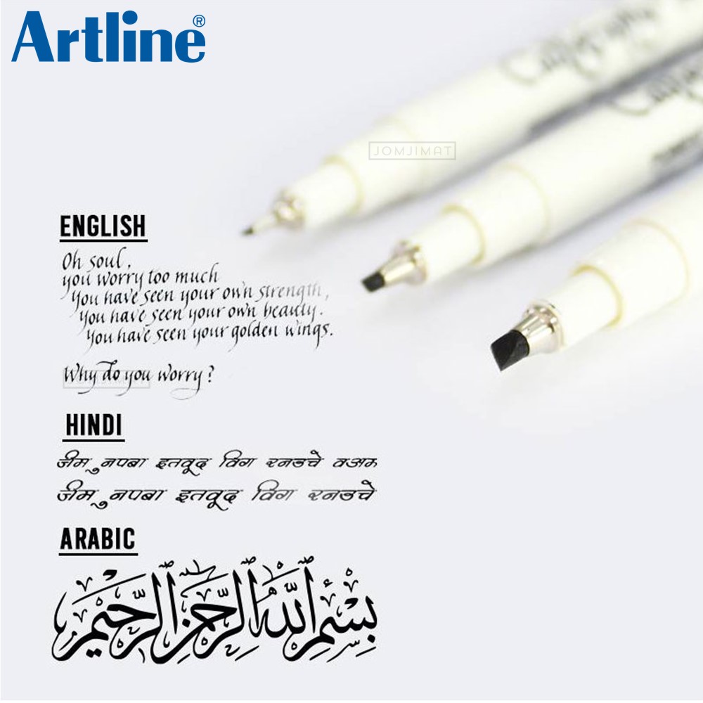 Artline Calligraphy Khat Arabic Jawi Pen 0.1mm/ 0.2mm/ 0.3mm/ 0.4mm ...