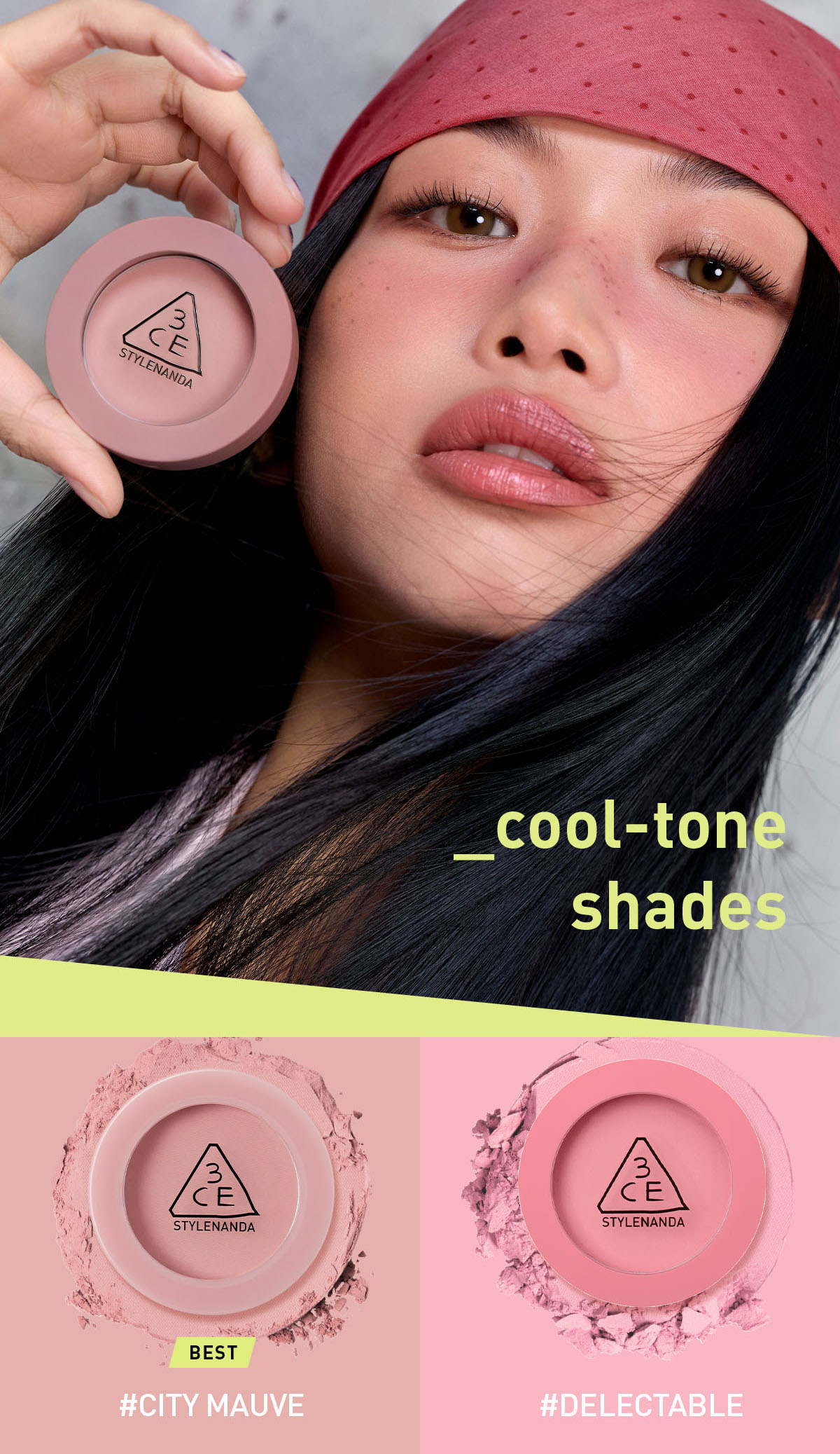 3CE Face Blush lightweight natural-looking blendable smooth silky clump ...