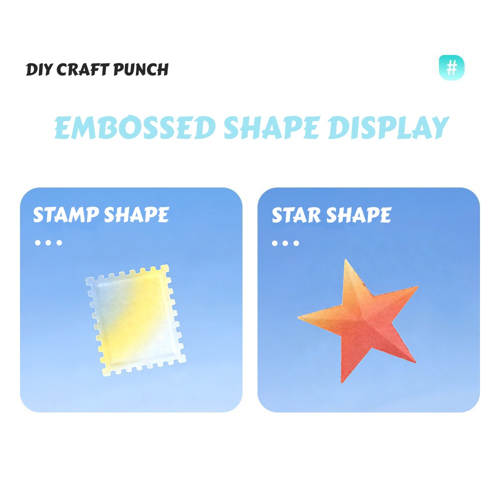 Creative Stamp Star Shape DIY Craft Punch Tool 3D Embossed Effect ...