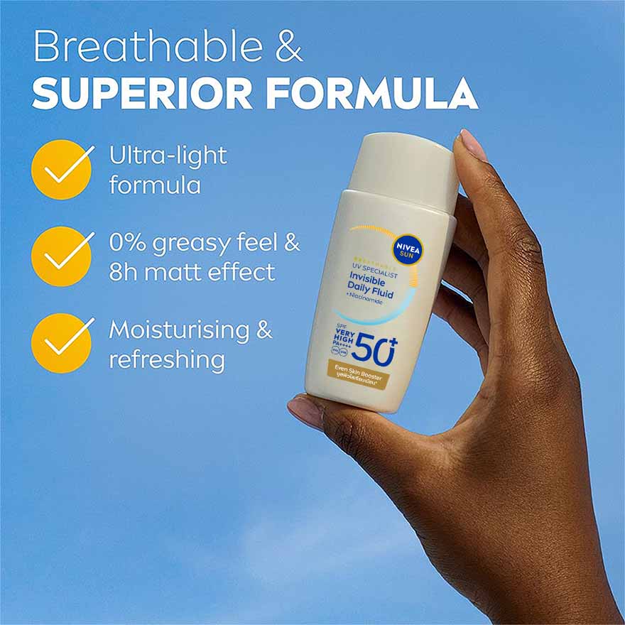 NIVEA Derma UV Invisible Daily SPF 50+ PA++++ 40ml / Sunscreen ...