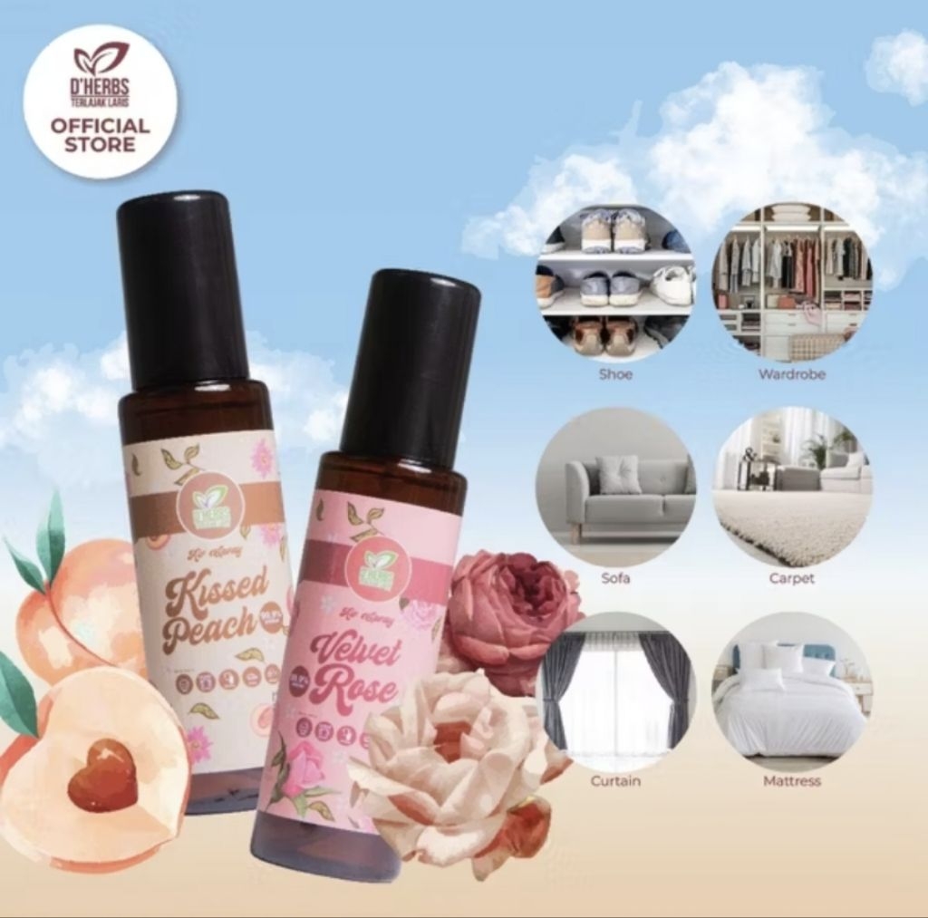 DHERBS AIR SPRAY VELVET ROSE & KISSED PEACH PAPALARIS ALIFF SYUKRI ...