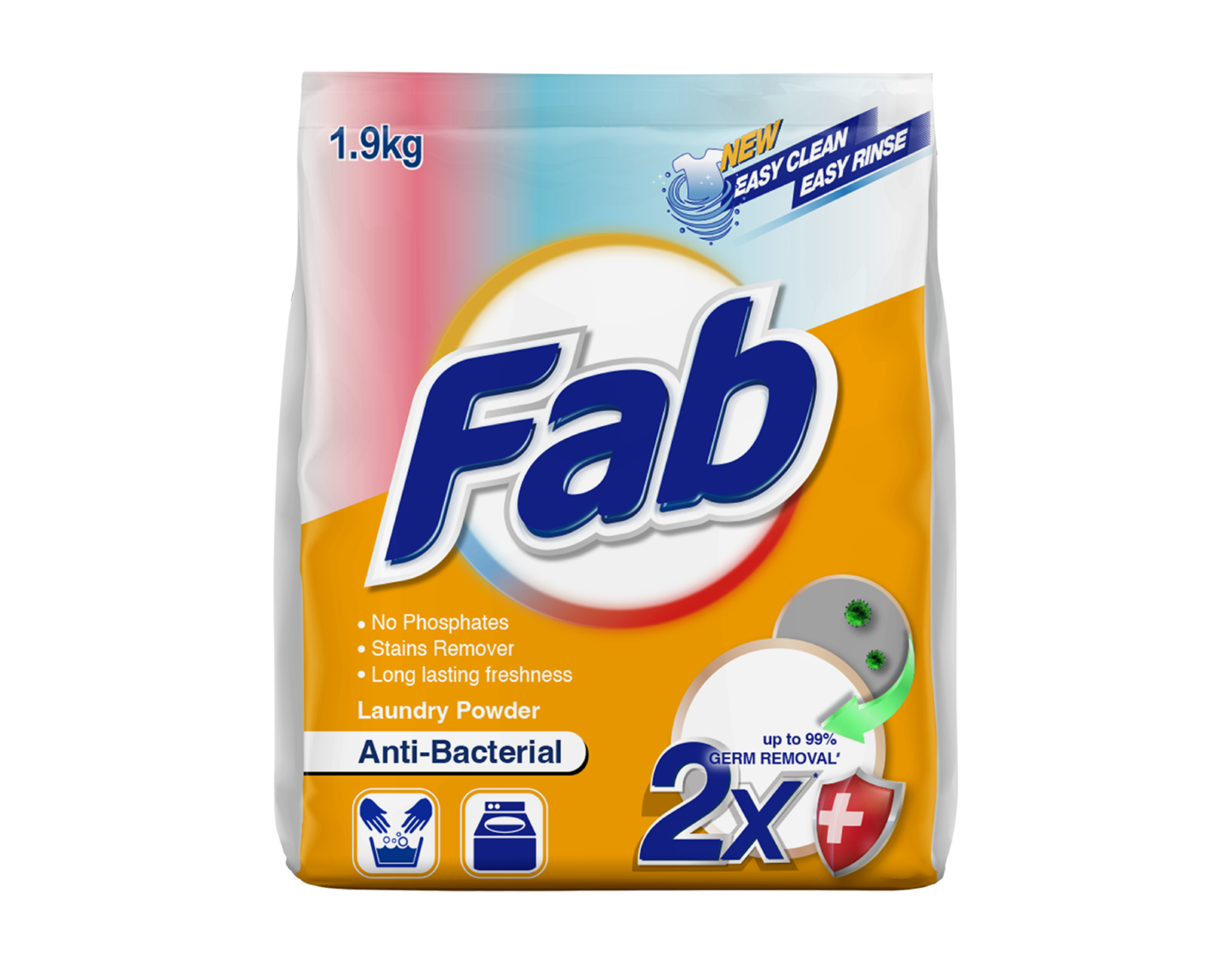 Fab Powder Detergent Cotton, Stain Remover, Laundry Powder 2Kg | Shopee ...