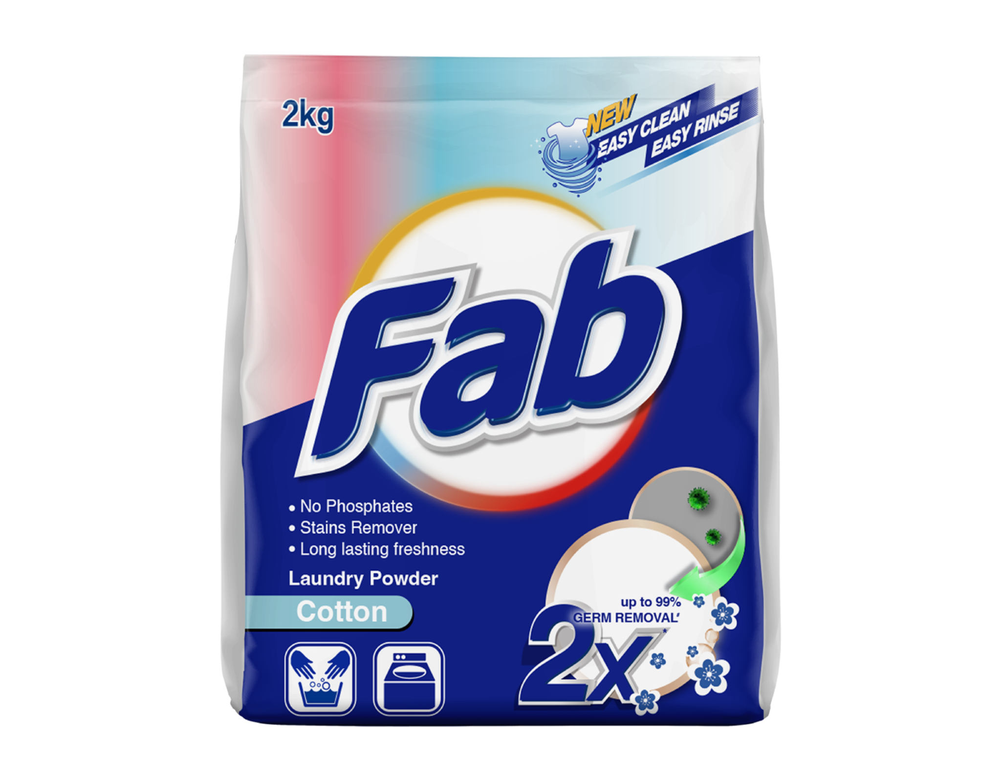 Fab Powder Detergent Cotton, Stain Remover, Laundry Powder 2Kg | Shopee ...