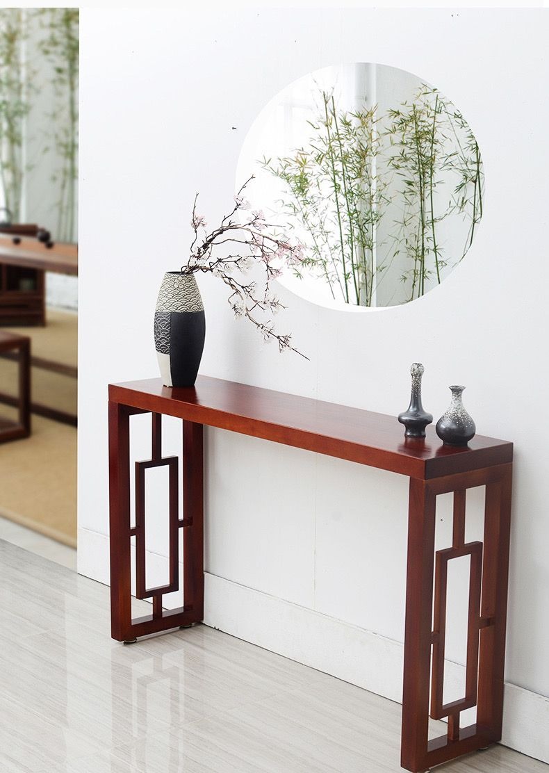 New Chinese Style Solid Wood Entryway Table Hallway Entryway Cabinet ...