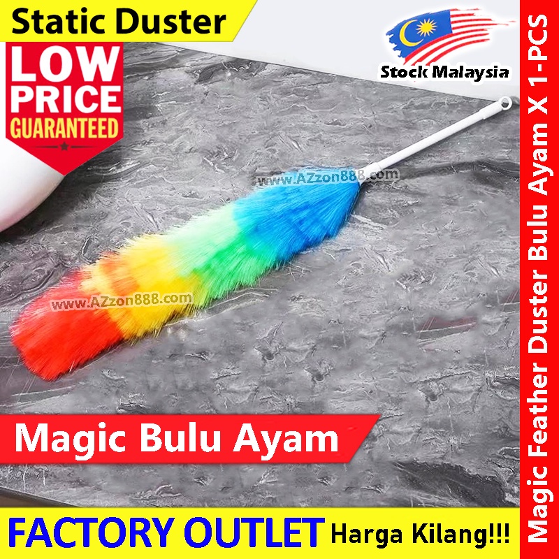 Magic Static Duster Soft Nylon Feather Duster Bulu Ayam Plastic # ...
