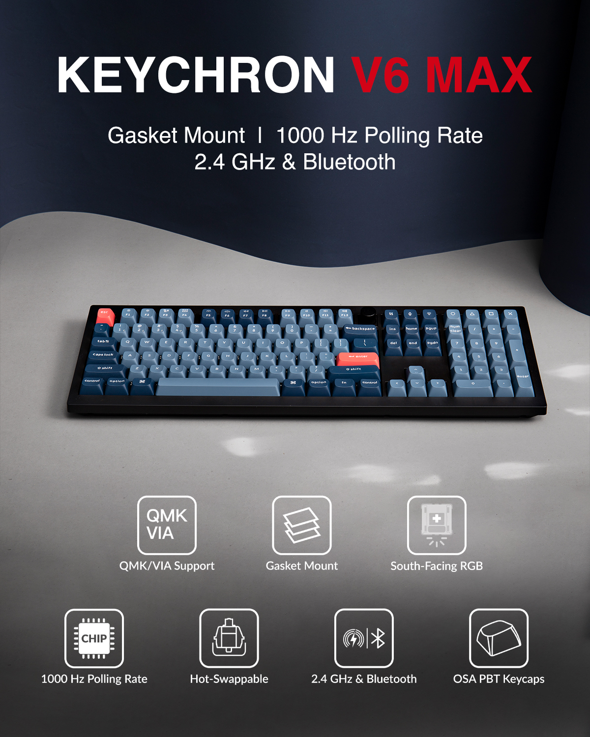 [Top Picks] Keychron V6 Max Wireless Custom Mechanical Keyboard | 100% ...