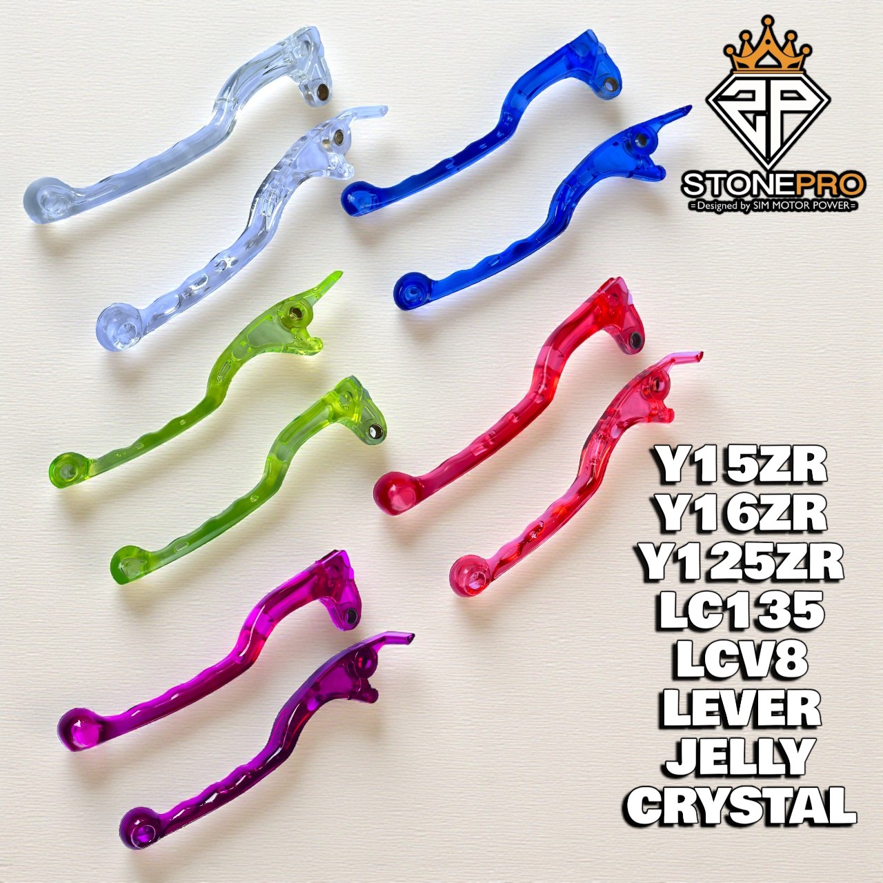 STONEPRO Y15 Y16 LC135 LC V8 CRYSTAL LEVER SET JELLY LEVER BRAKE AND ...