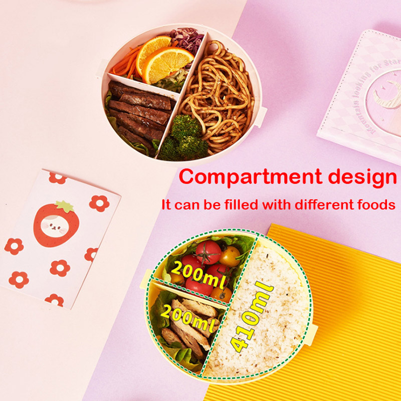 Donut Cute Lunch Box Children Large-Capacity Compartment Food ...
