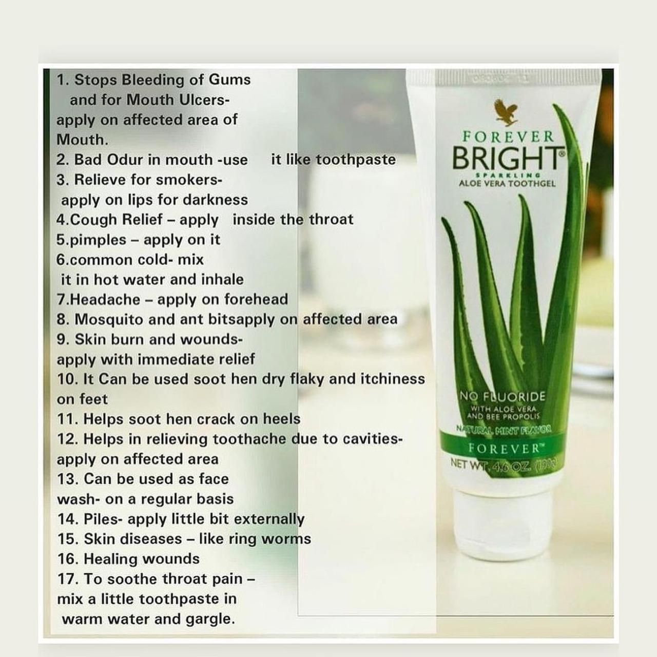 FOREVER LIVING Aloe Vera Toothpaste Bright Toothgel 100ml (130g) ubat ...