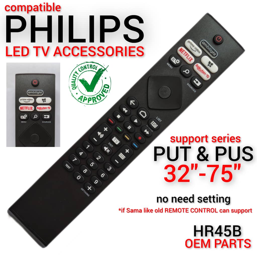 (OEM) Philips Android LED TV Remote Control for PUS Series & PUT Series ...