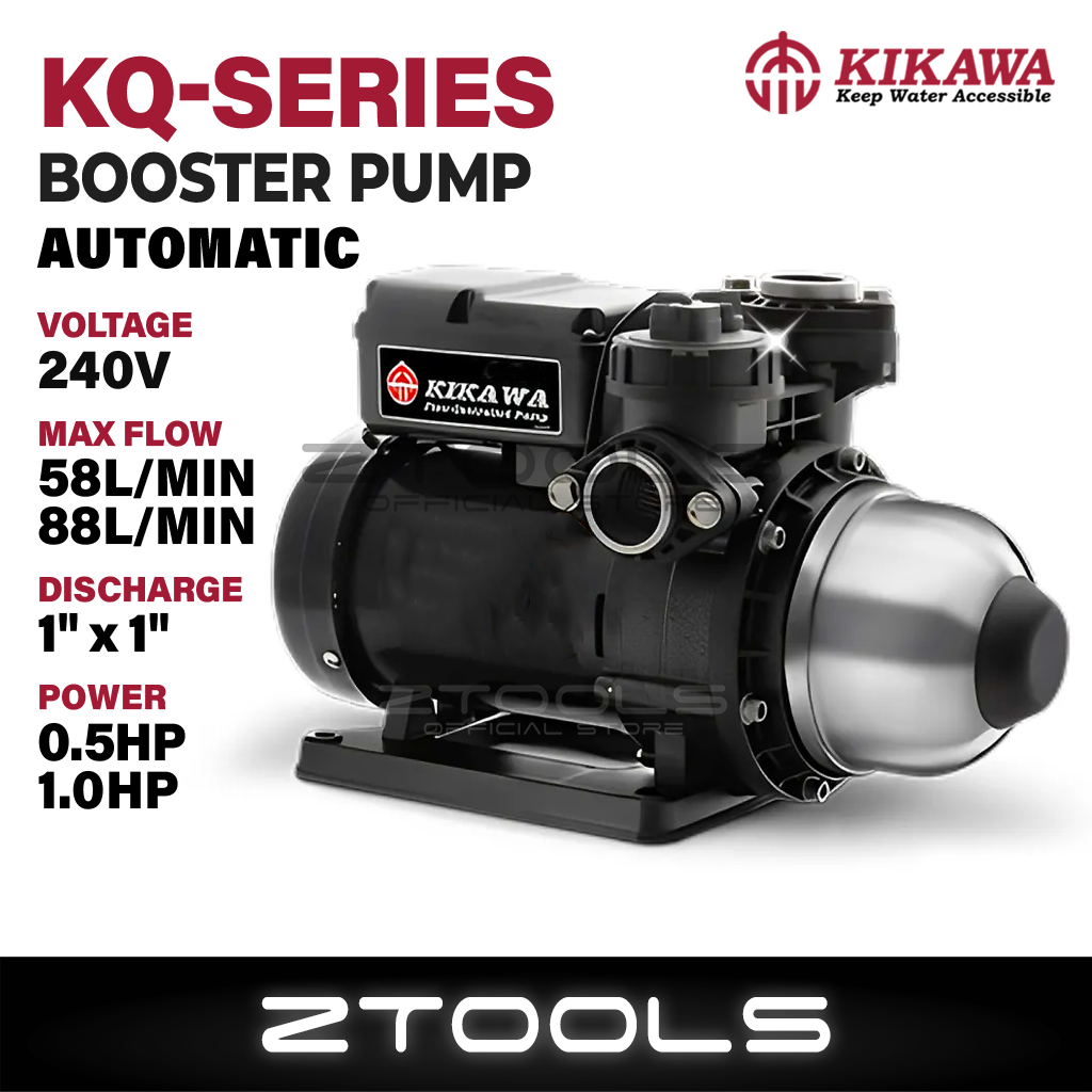 (Taiwan) Evergush & Kikawa Automatic Silent Booster Pump 0.5HP 1HP Home ...