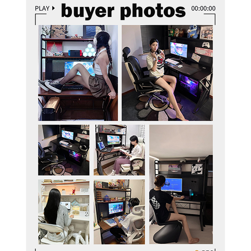 Metal Gamer Desk丨Wall-mounted Desk丨Meja Gaming丨Gaming Table丨Meja ...