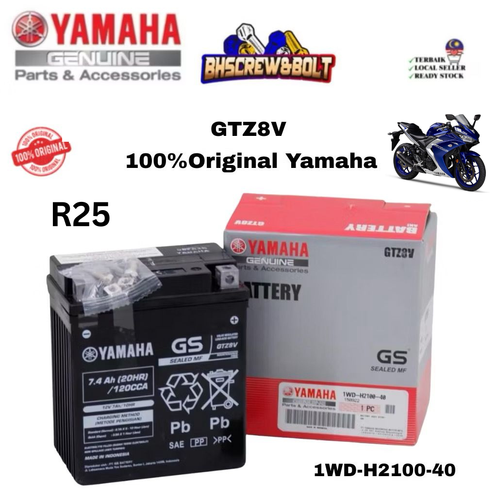 100% Original Yamaha Xmax Battery GTZ8V /1WD-H2100-40/ NVX Battery ...