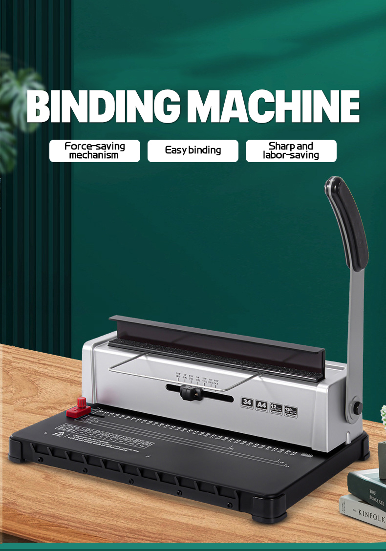 34 Hole Ring Binding Machine/ A4 Binding Machine Office Punching Machine 21 Rubber ring binding ...