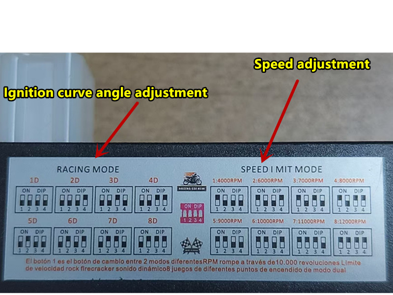 DIP adjustable CDI box for DEMAK DV 110 / MV 110 / EVOZ 110 / DVS 110 ...