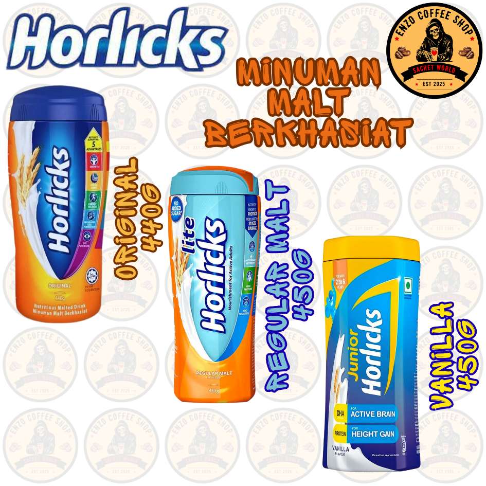 HORLICKS NUTRITIOUS LITE REGULAR MALT DRINK BOTTLE 450G / HORLICKS ...