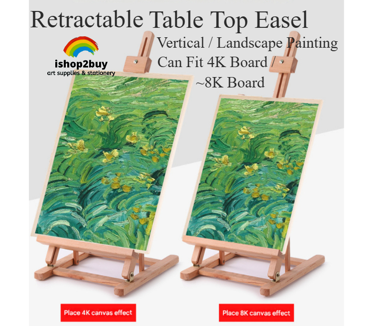 Table Top Easel Desktop Easel Adjustable Easel Wood Board Retractable ...