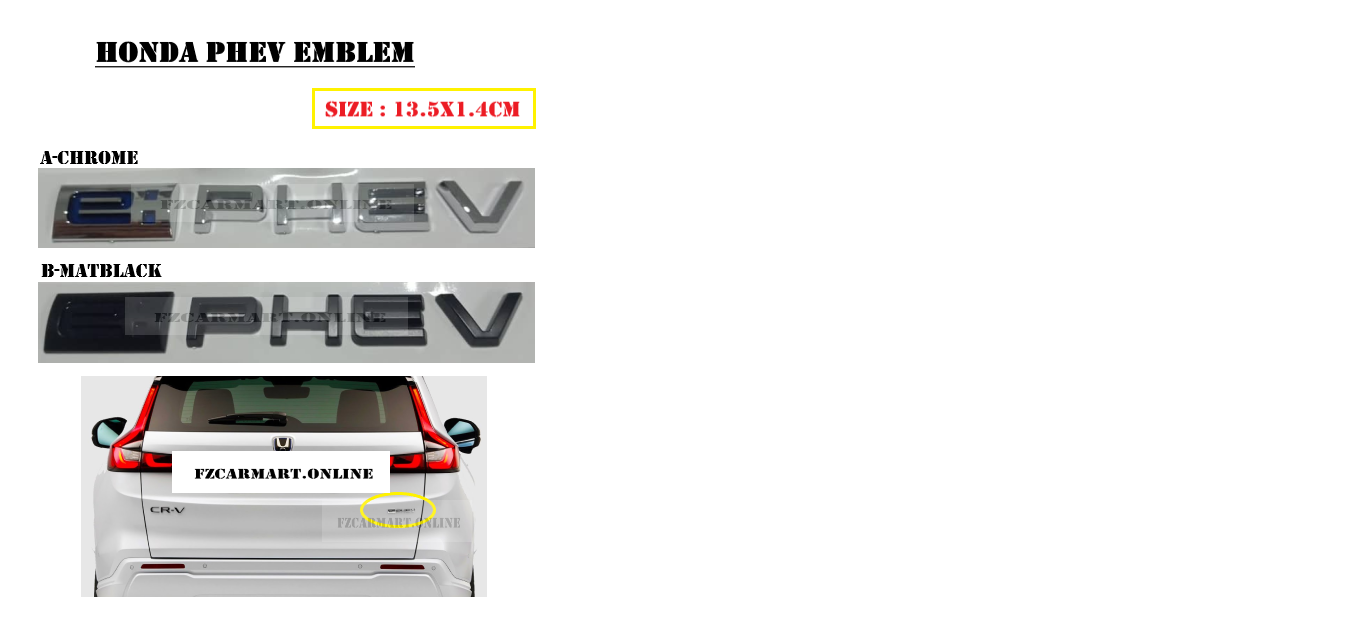 HONDA PHEV EMBLEM LOGO - (ABS) | Shopee Malaysia