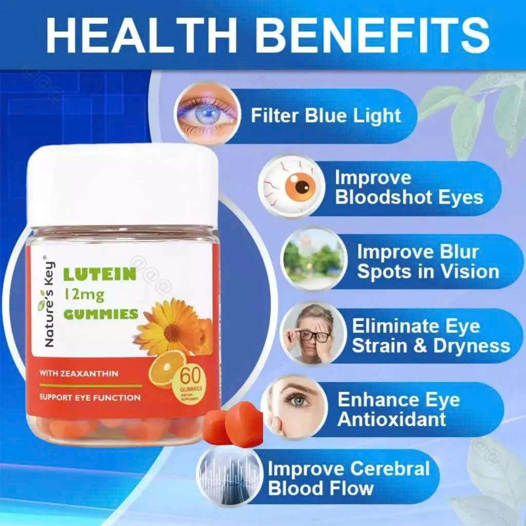 Nature's Key Gummies Lutein Eye Supplement for Eye Health, Clear Vision ...