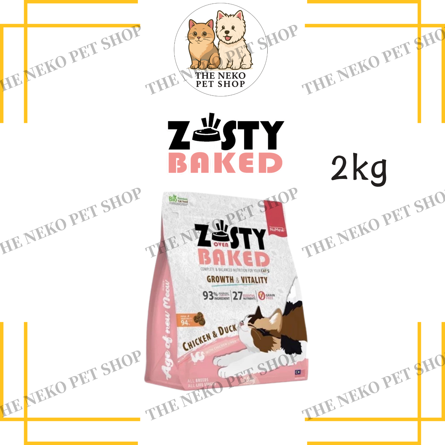 Numew Zesty Oven Bake Bio premium cat food 1.5kg & 2kg低温烘培猫粮 The Neko ...