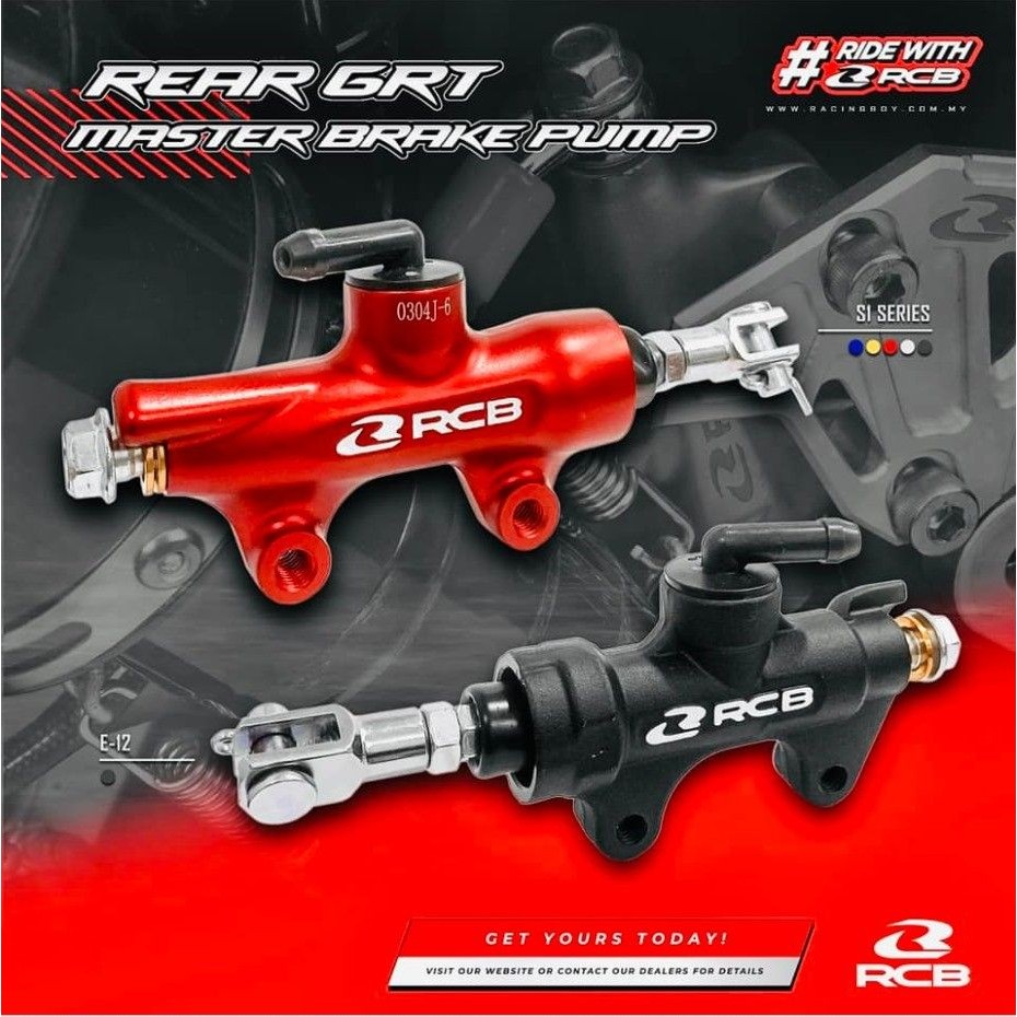 UNIVERSAL REAR MASTER BRAKE PUMP ( CHARCOAL ) E-12 (R) BREK PAM RACING ...
