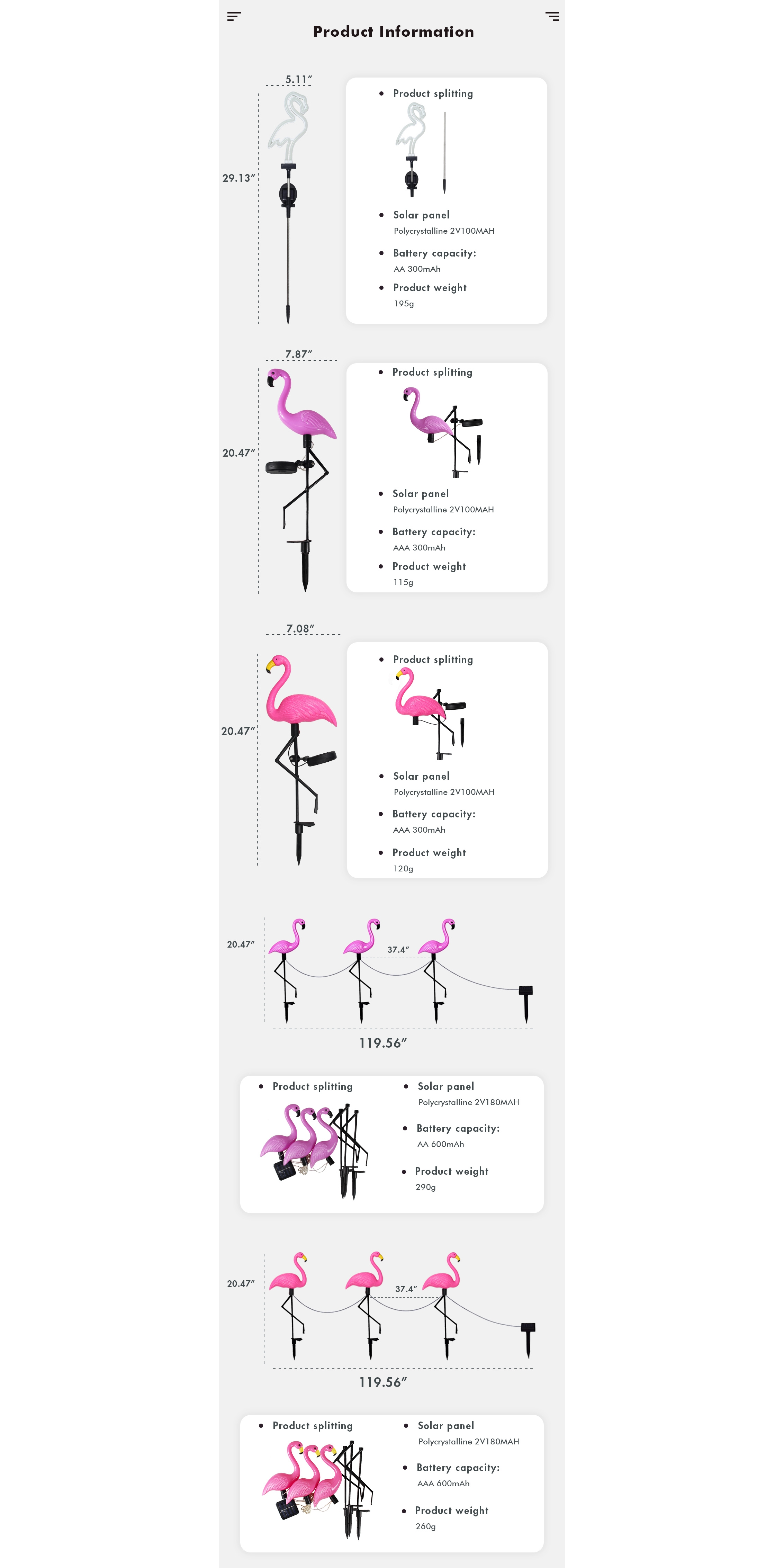 Magic Flamingo Solar Lights for Garden - 8H Auto On/Off,IP55 Waterproof ...