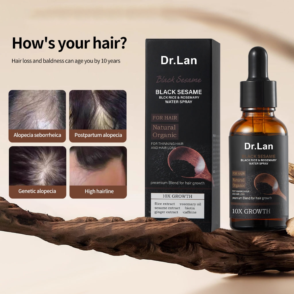 Dr Lan Black Sesame Hair Growth Serum | Minyak Untuk Rambut Gugur Botak ...