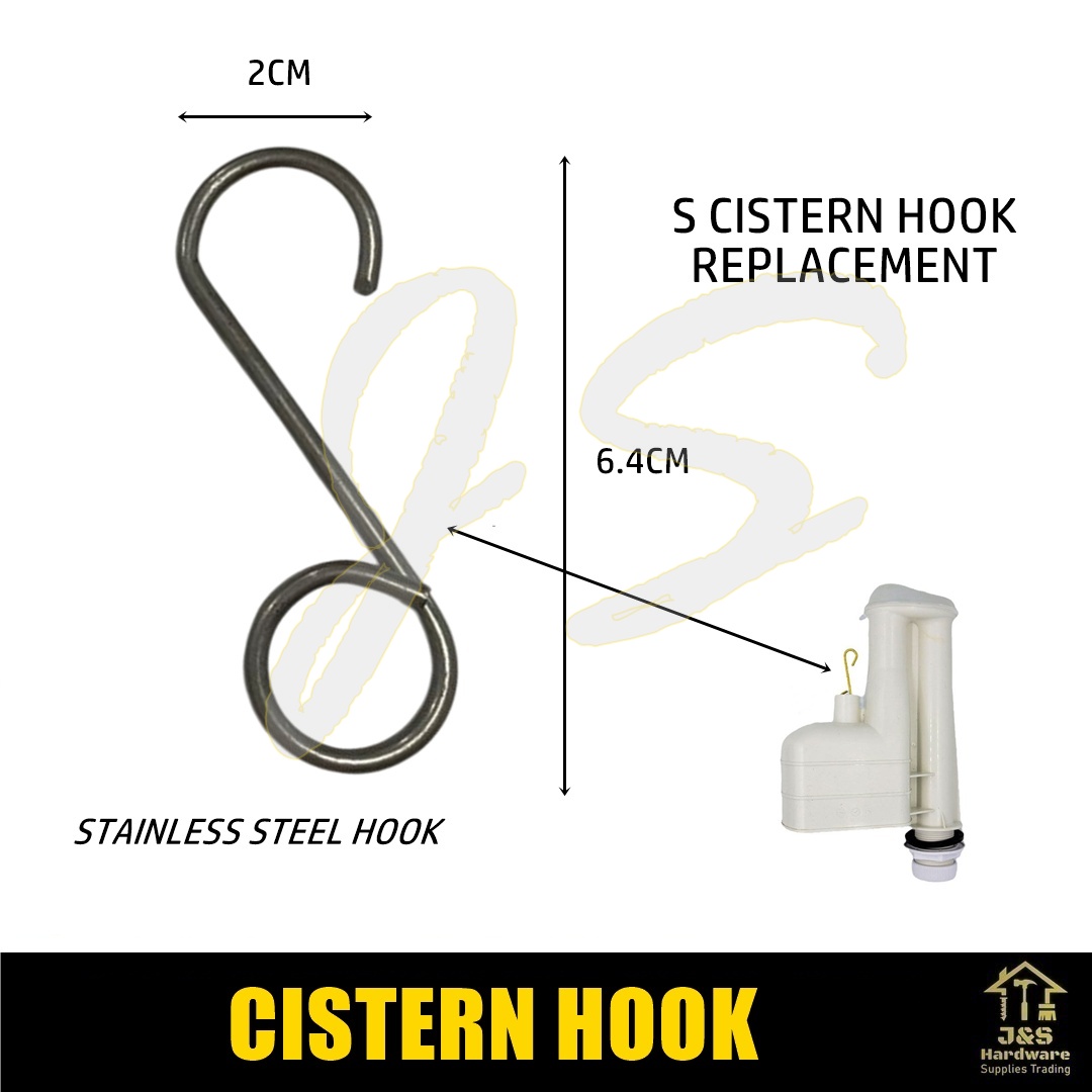 Stainless Steel S Hook for Cistern Handle with Cistern Pump Hook. S ...