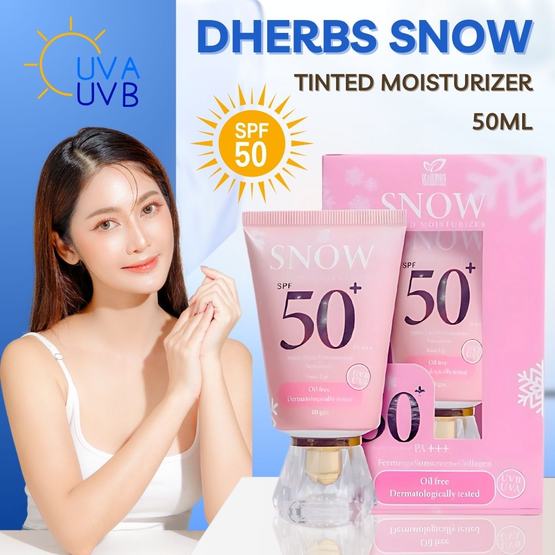 [READY STOCK] DHERBS SNOW TINTED MOISTURIZER SPF50 PA+++ 2026 | Shopee ...