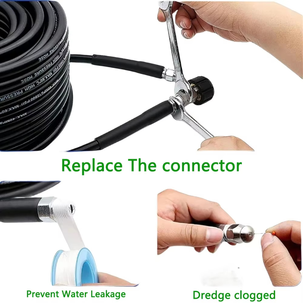 6 in 1 Sewer Jetter Kit 30m Hose - Professional Drain Cleaning Kit with ...