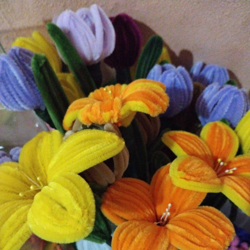 bunga KAWAT BULU tulip 1ps | Shopee Malaysia