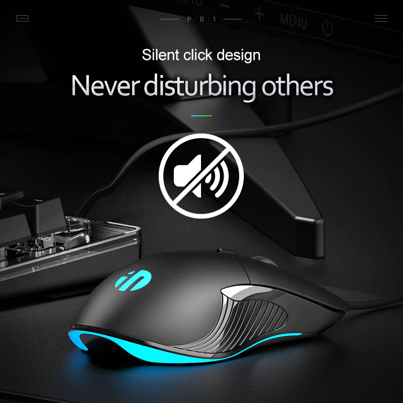 Inphic B2 Wired Gaming Mouse 200-8800DPI Ergonomic 6 Buttons Macro ...