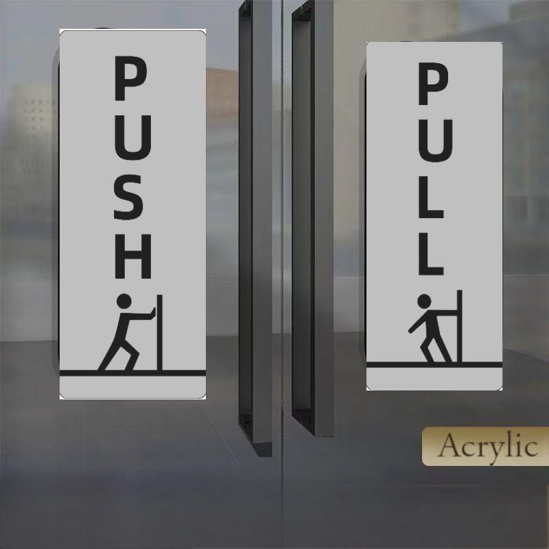1Pair Modern Door Signage Deco with High-strength Adhesive Backing 3D ...