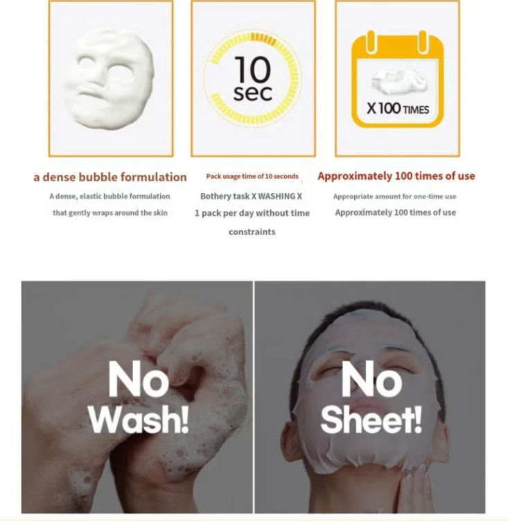 100% ORIGINAL KOREA Curest 10-Second Quick Bubble Mask – Moisturizing ...