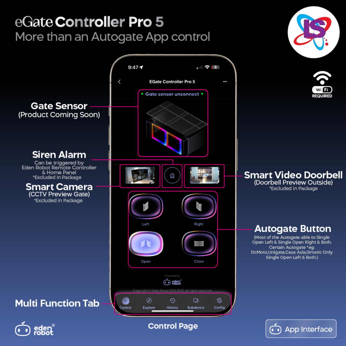 🌟{LSE}-Eden Robot | eGate Controller Pro 5 Smart Autogate App Autogate ...