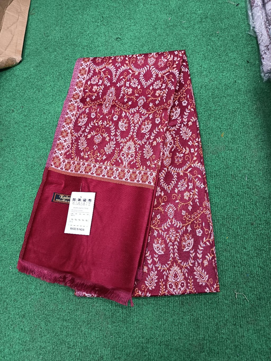 KAIN TABAL RIDAK KASHMIR /RIDA/SHAWL/SULAM BENANG EMAS KHASMIRI ...