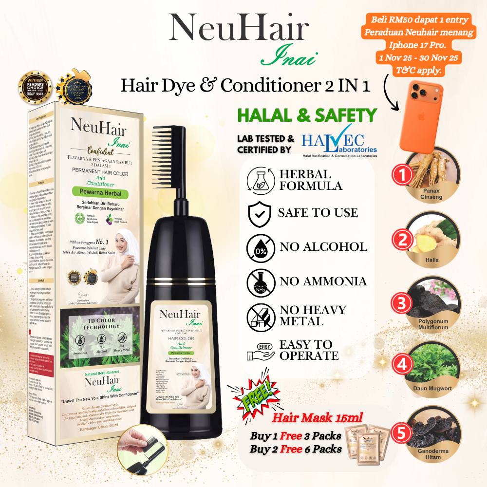 [PERADUAN NEUHAIR] NeuHair Inai Pewarna Rambut Hair Dye Color Premium ...