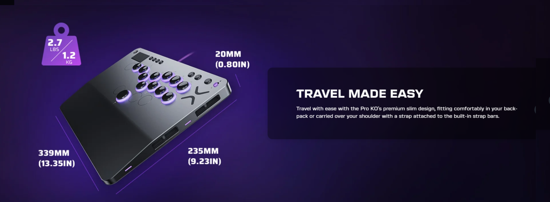 Turtle Beach Victrix Pro KO Leverless Fight Stick for PC, PlayStation ...