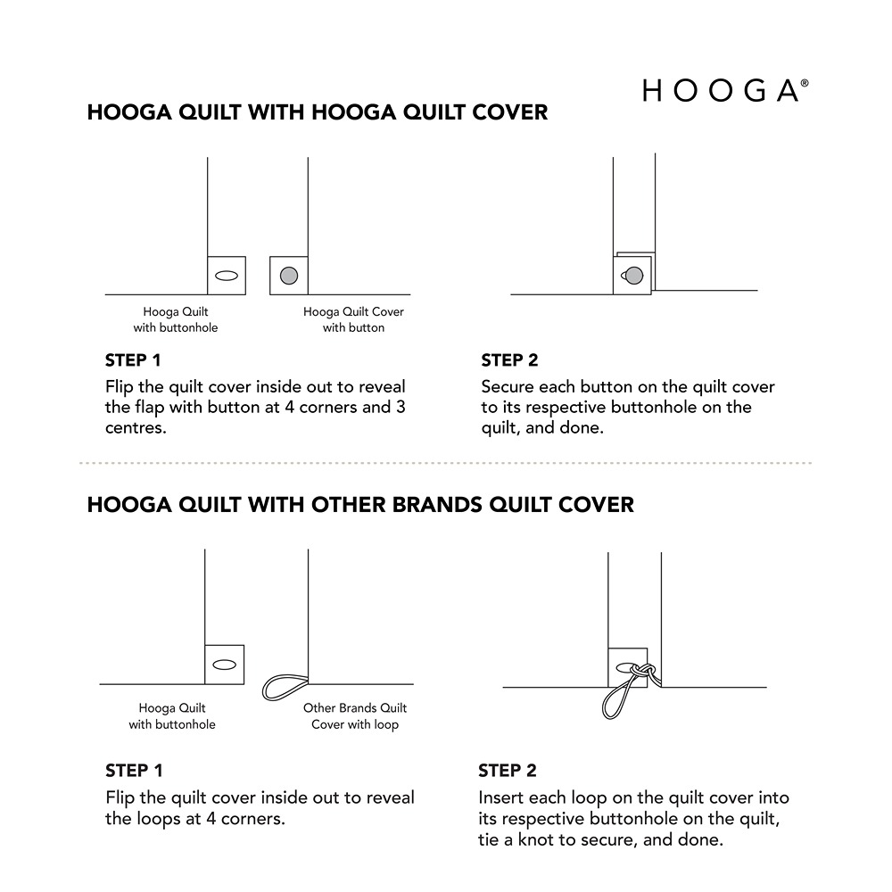 HOOGA Pearson 1600TC Cotton Tencel Bedsheet Quilt Cover Set | Shopee ...