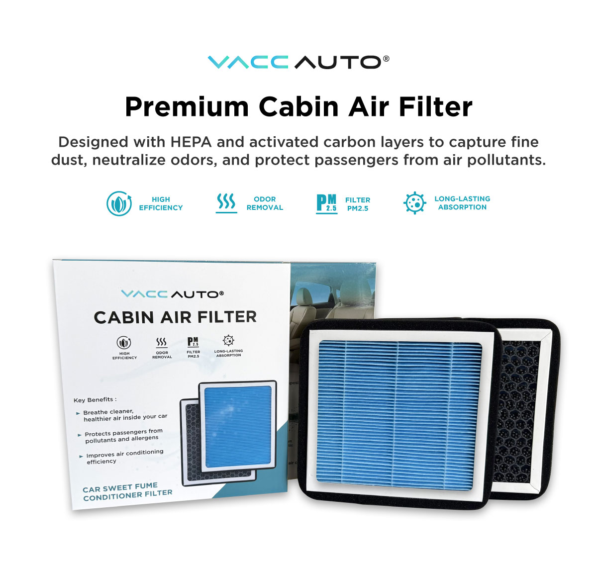 VACCAUTO Cabin Aircon Filter Air Auto Conditioning Fresh Air Filter ...