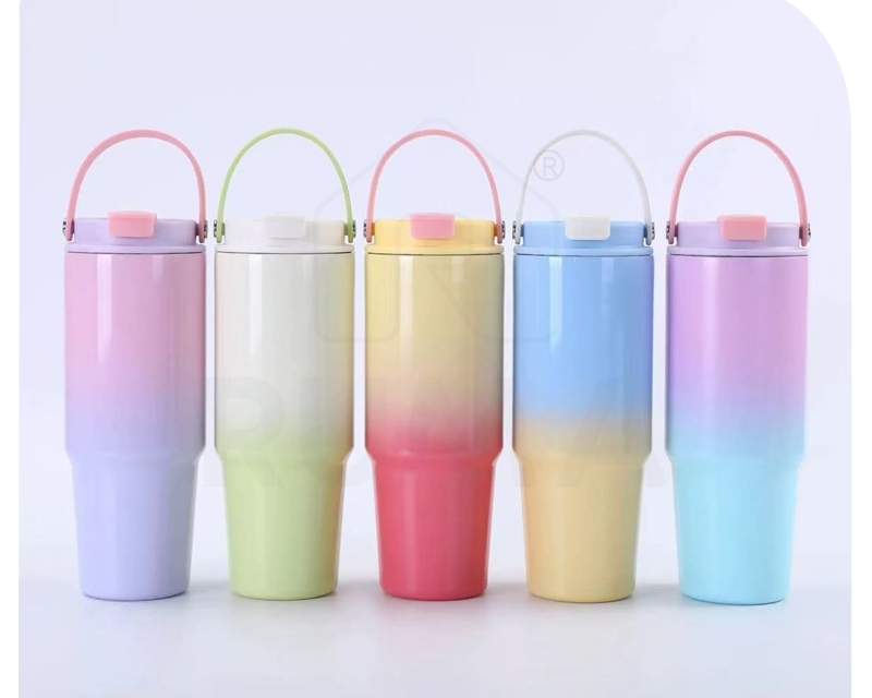 304 Stainless Steel Thermos Bottle With Closed Lid 2 Drinking Heads ...