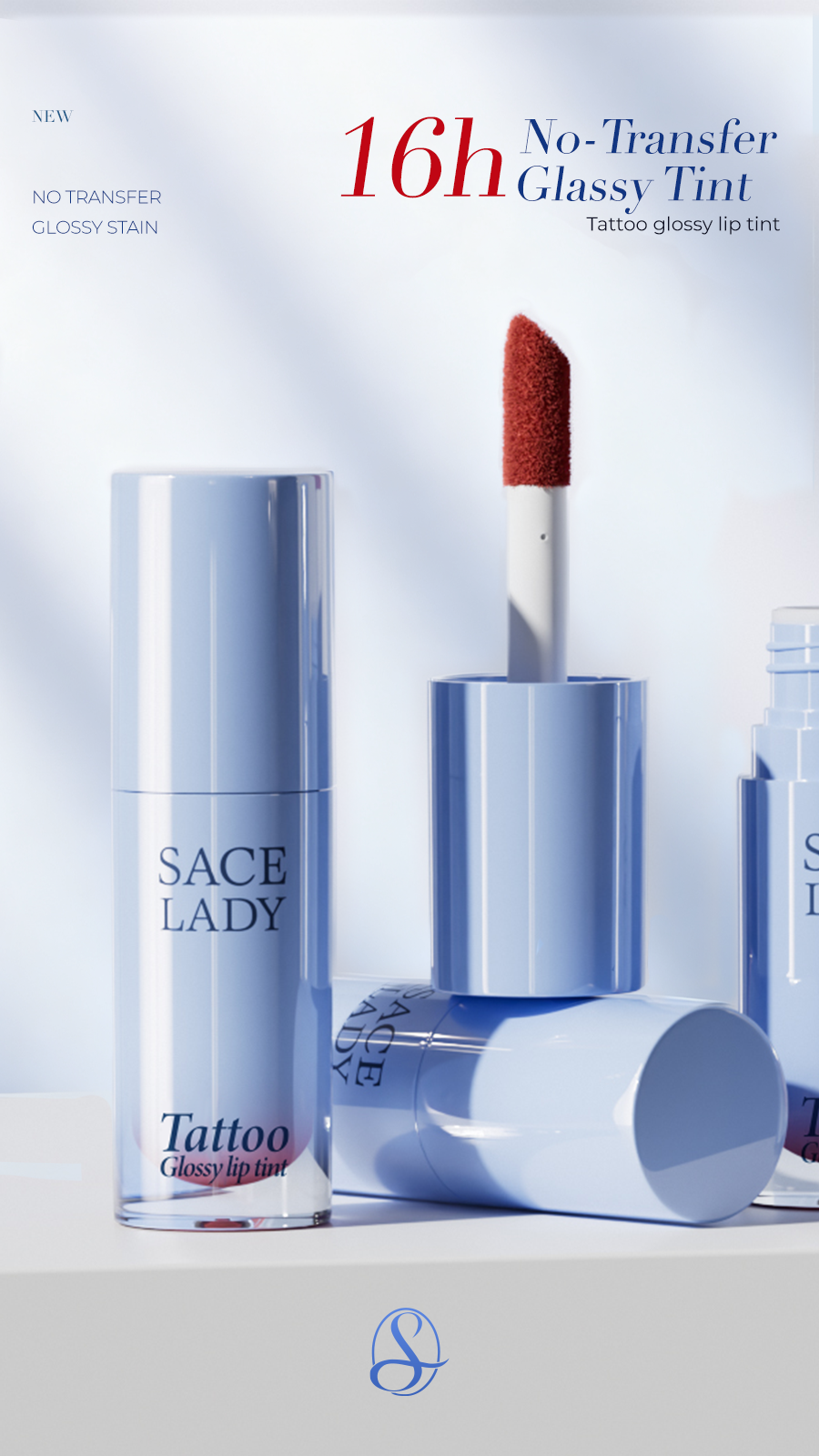 SACE LADY Tattoo Glossy Lip Stain Waterproof Lipstick Lightweight ...