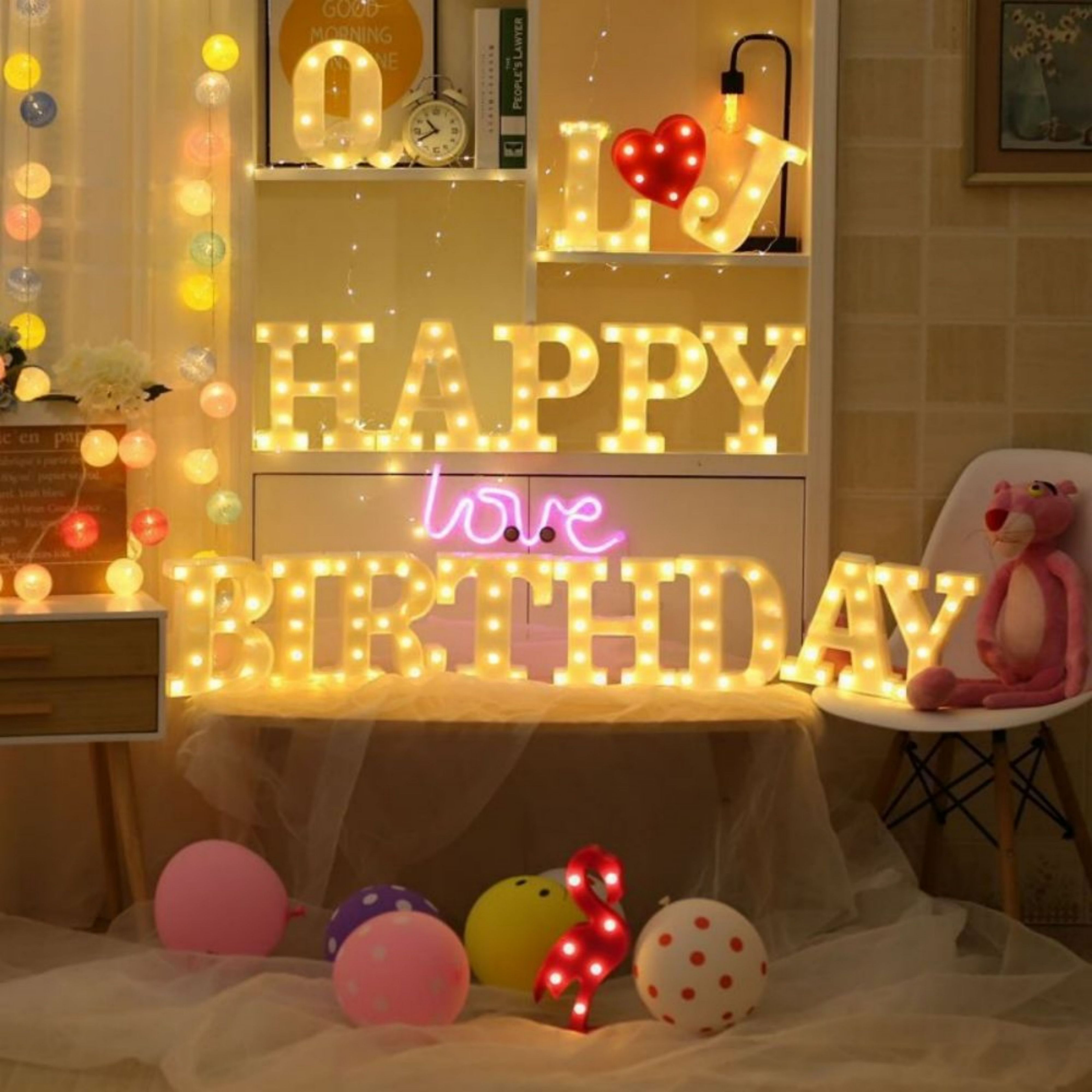 21cm English Letter Alphabet Wording LED Light Decor Christmas Propose ...
