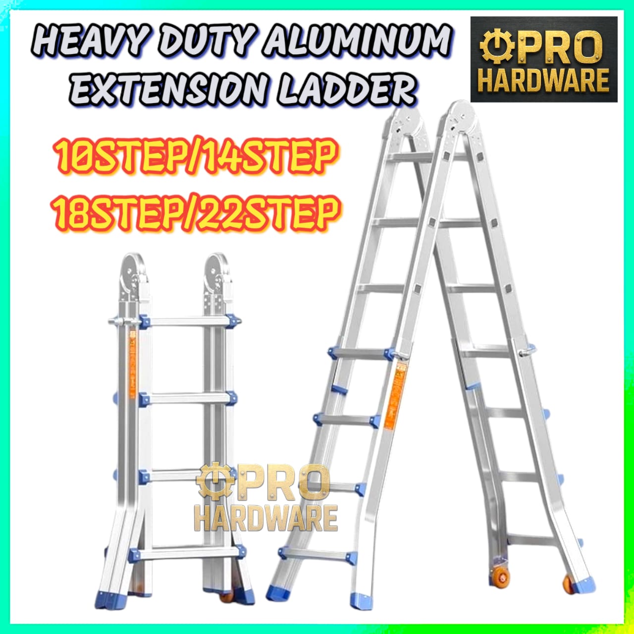 Extension Aluminum Telescopic Ladder Extendable Folding Multipurpose ...