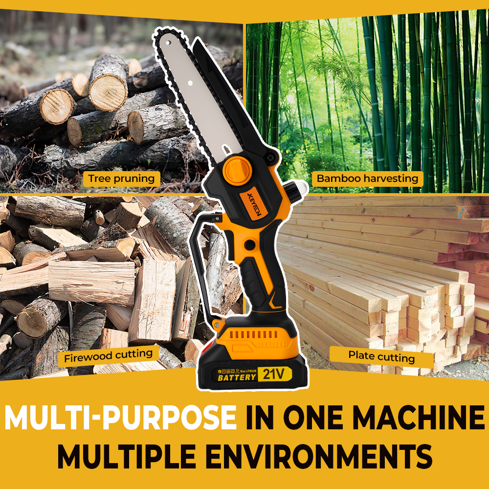 KEYTEN 6 inch Mini Brushless motor Chainsaw Portable Wood Tree Cutter ...